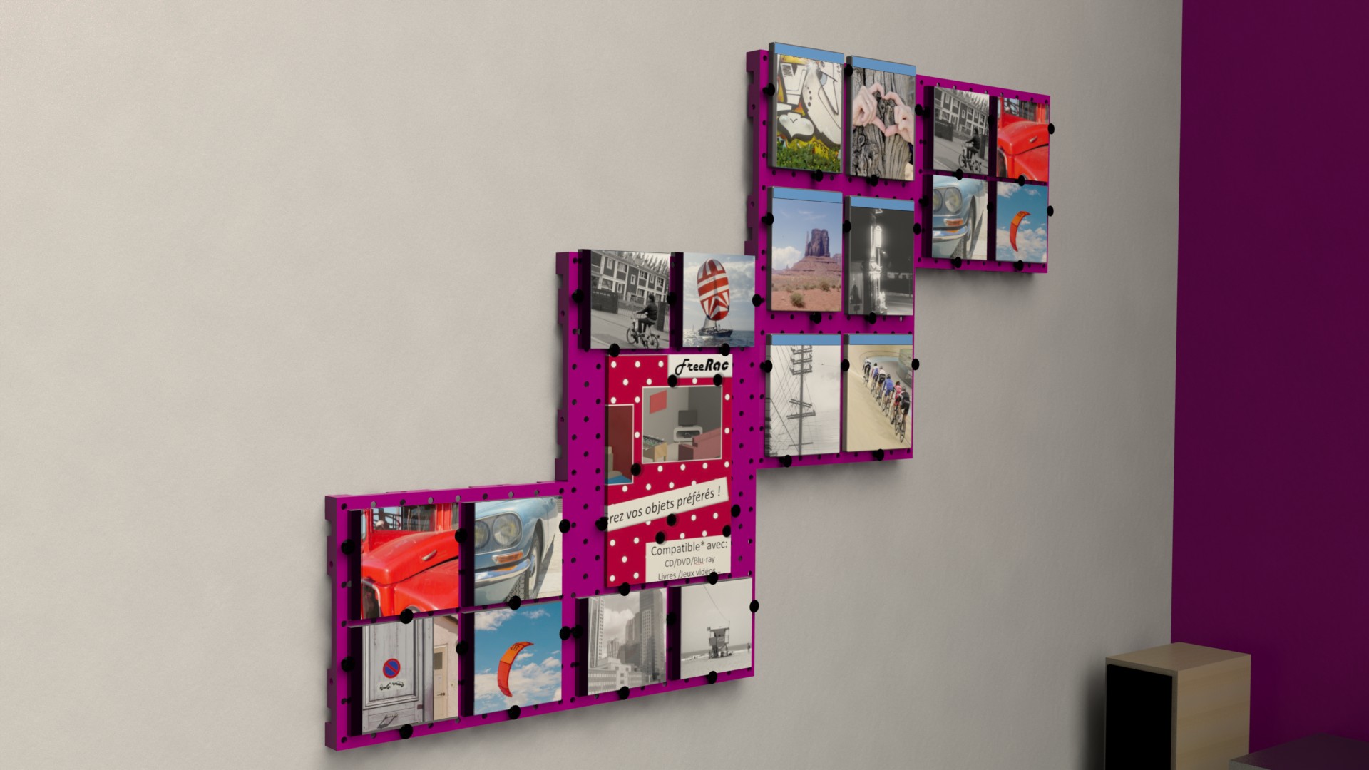 FreeRac - Un cadre mural ultra personnalisable made in France