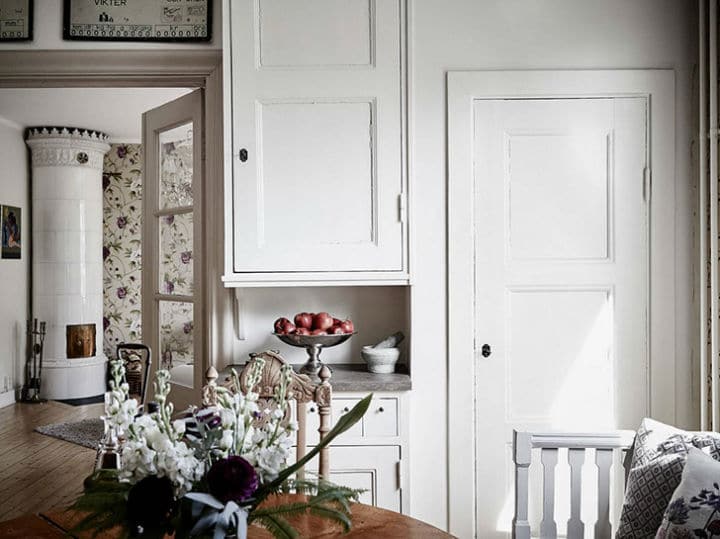 Décoration classique et traditionnelle de cette maison suédoise