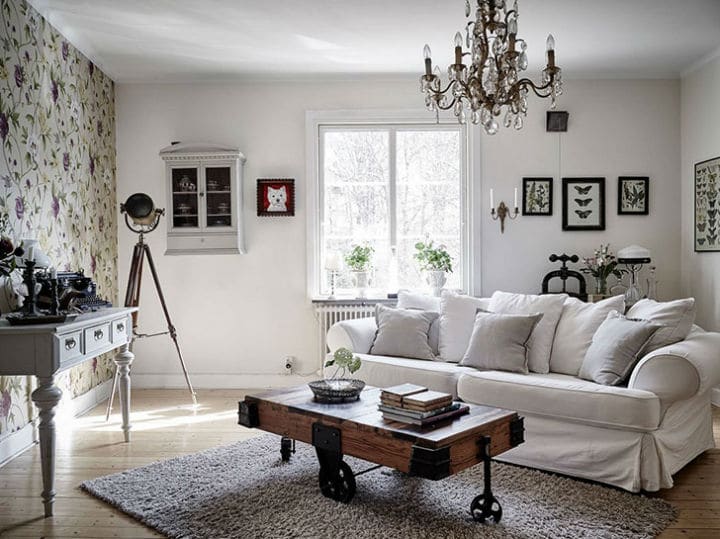 Décoration classique et traditionnelle de cette maison suédoise